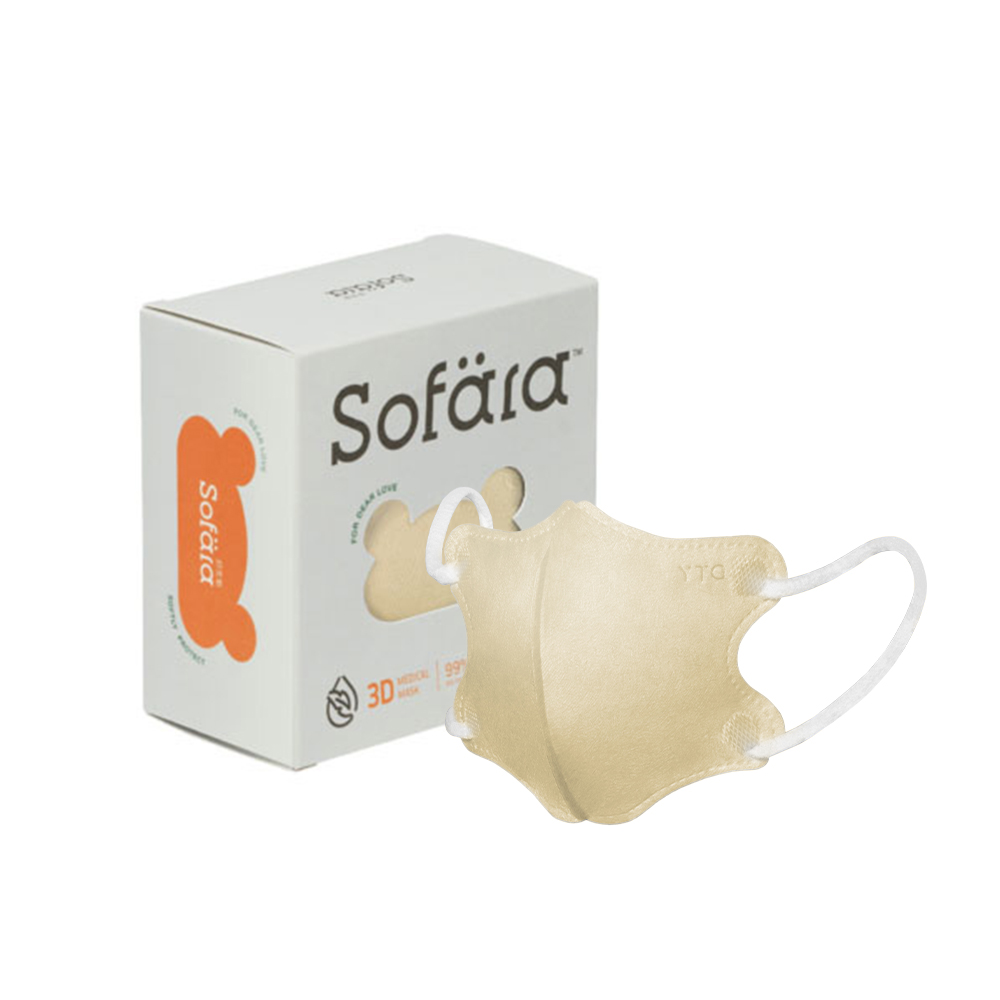 Sofara舒芙氧 迷你幼立體空氣口罩30入-奶糖棕 | 熱銷推薦 | 康是美網購eShop