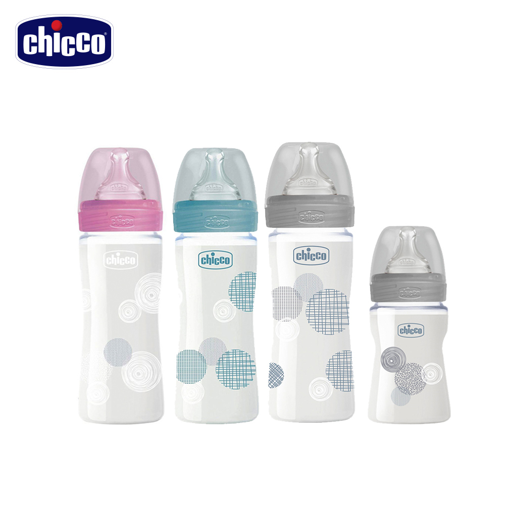 chicco-[舒適哺乳/防脹氣玻璃奶瓶4入組] 240ml*3+150ml*1(隨機款式出貨) | 熱銷推薦 | 康是美網購eShop
