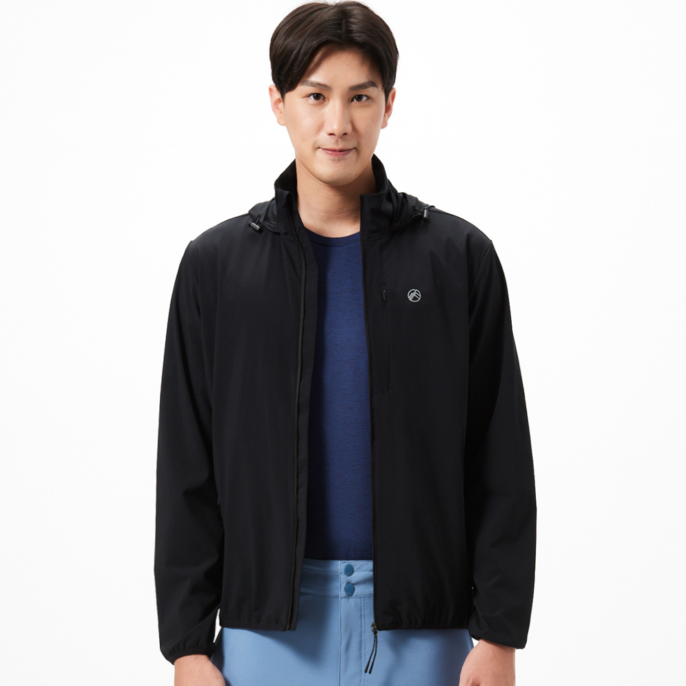 博客來-【HAKERS 哈克士】男款 防曬彈性輕薄快乾外套(抗UV/防潑水/運動健行/休閒旅遊) XL 煙灰藍