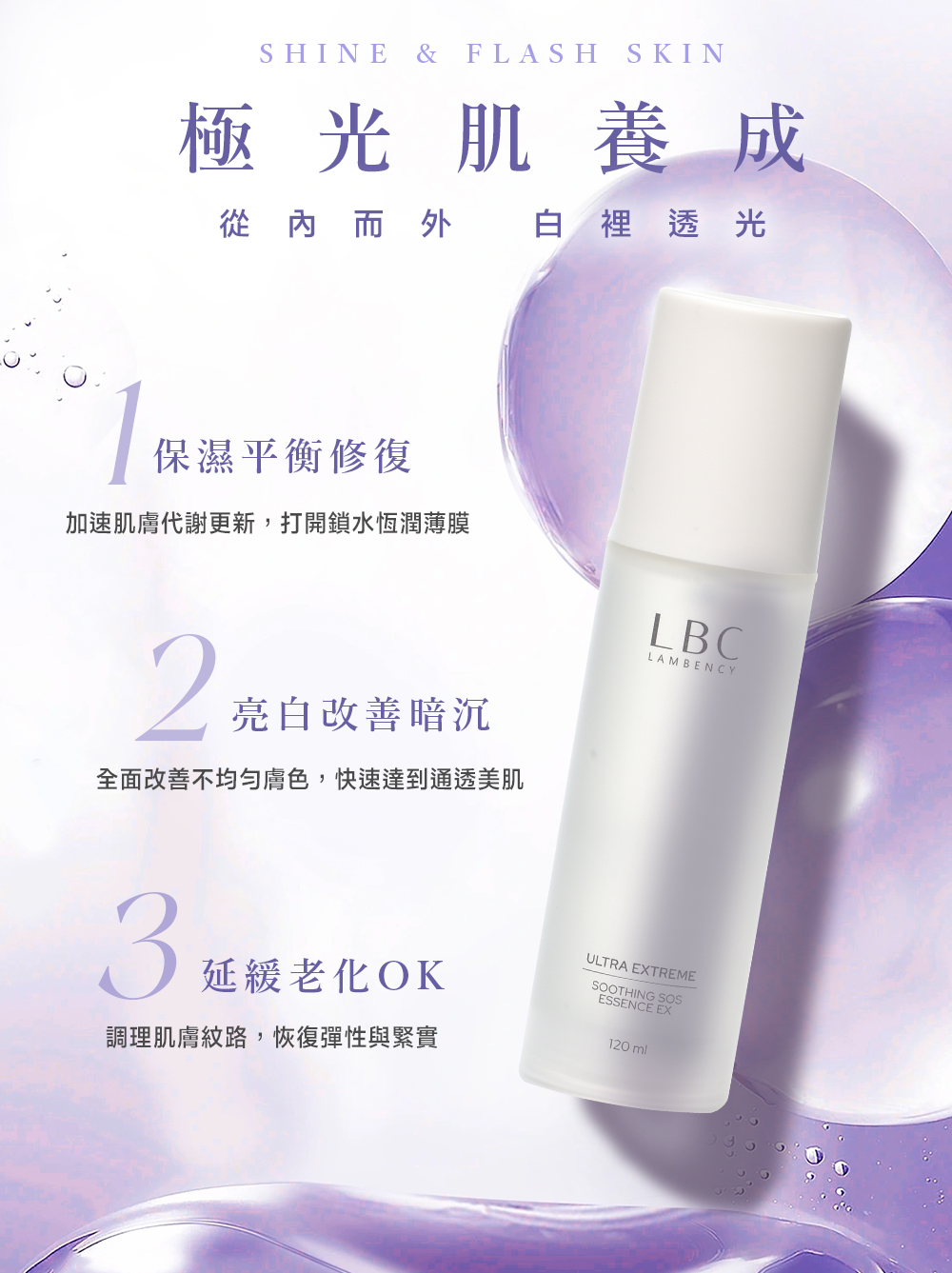 【LBC】超能安敏原生露120ml+超能修護雙精萃40ml+超能AI全能乳霜50ml - PChome 24h購物