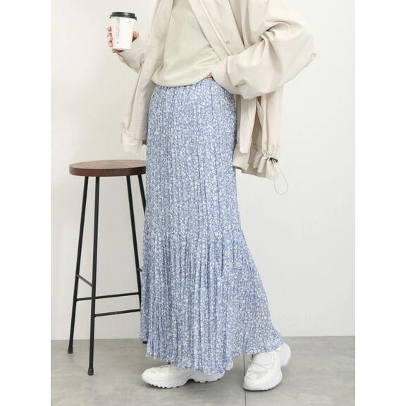 裙子 - Samansa Mos2 blue - STRIPE CLUB TAIWAN台灣官方購物網站