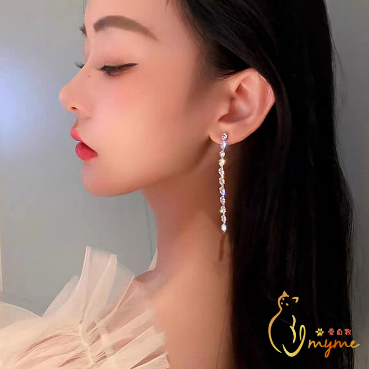 【Meow】925銀針簡約復古長款鑽鍊流蘇耳針耳環 | 熱銷推薦 | 康是美網購eShop