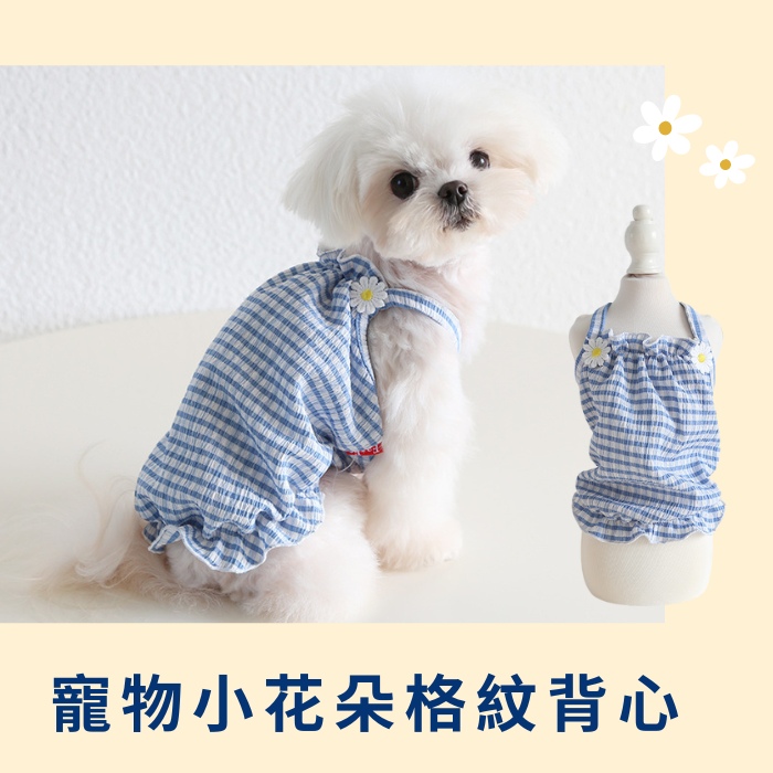 Ray Fair 美好生活系列 寵物小花朵格紋背心 藍色 | 熱銷推薦 | 康是美網購eShop