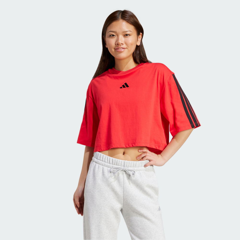 3-STRIPES 短版短袖上衣 JE1198 | adidas台灣官方購物網站