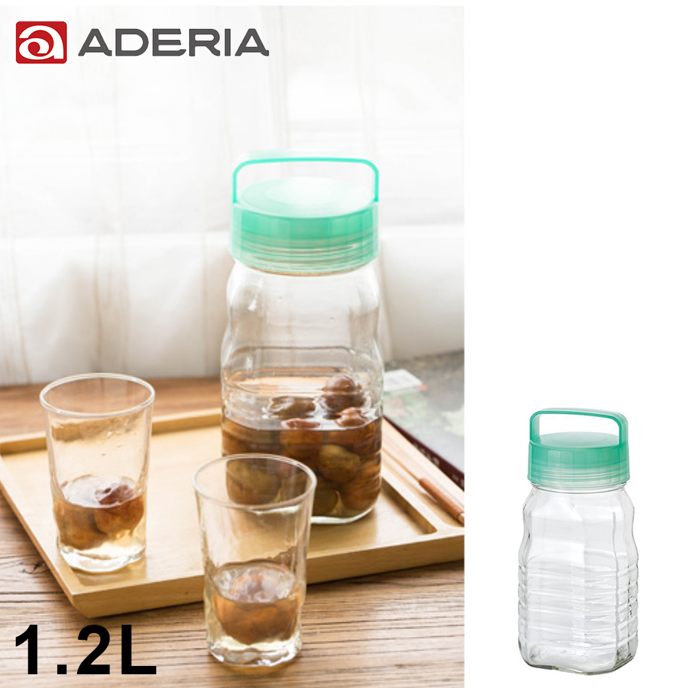 【日本ADERIA】長型醃漬玻璃罐 1.2L 藍綠 _廠商直送 | 熱銷推薦 | 康是美網購eShop