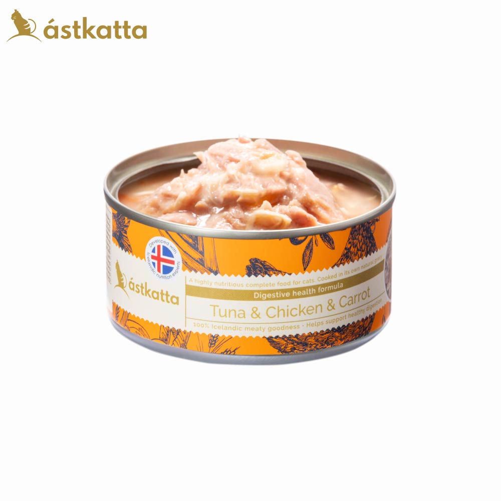 astkatta 低脂無穀健康鮮燉貓罐頭 鮪魚嫩雞紅蘿蔔三寶 開胃助消化 全齡貓