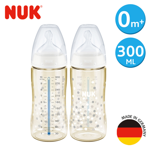 德國NUK-寬口徑PPSU奶瓶300mL-1入-附1號中圓洞矽膠奶嘴0m+(顏色隨機出貨) | 熱銷推薦 | 康是美網購eShop